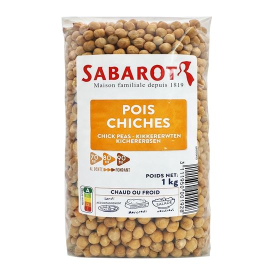Pois chiches France sachet de 1kg Sabarot - Cdiscount Au quotidien
