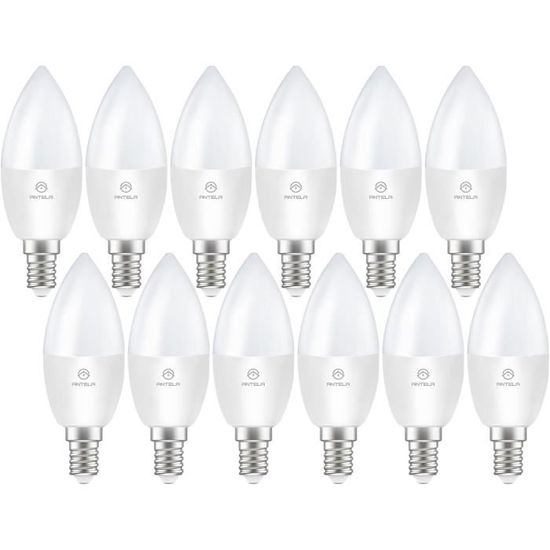 Ampoule Led E14 5W 470Lm 4000K Forme De Bougie Lumière Blanche Naturelle 50W Equivalent À ...
