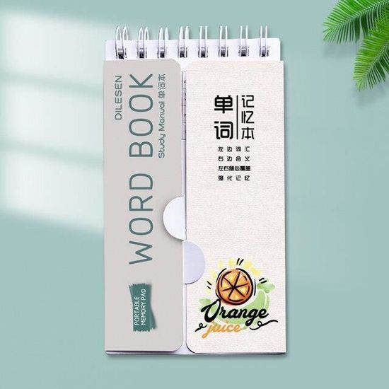 CAHIER,Orange--Mini carnet à spirale Portable de 80 Pages, carnet de ...