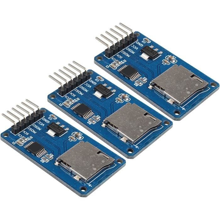 SPI 3 pcs Lecteur Carte mémoire Micro SD TF Carte mémoire Shield Module de Lecture écriture des ...