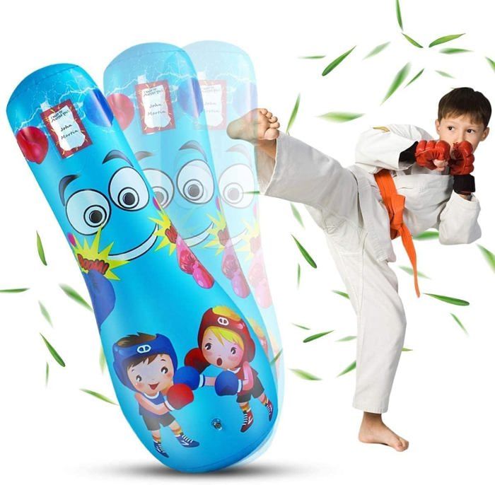 SAC DE FRAPPE - PUNCHING BALL - POIRE DE BOXE-bleu ciel bleu ciel Sac ...