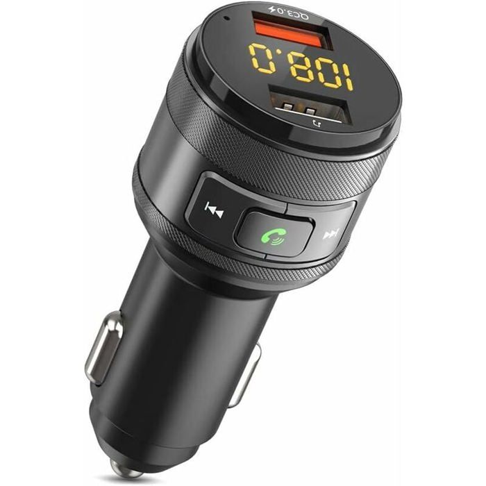 ZeaLife Bluetooth FM Transmitter, Bluetooth 5.0 Car Adapter with QC 3.0 ...