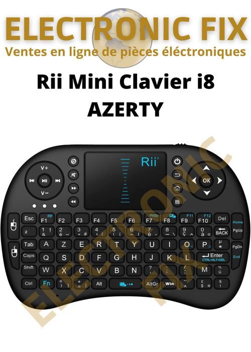 Rii Mini Clavier i8 Wireless AZERTY Ergonomique sans Fil , TouchPad ...