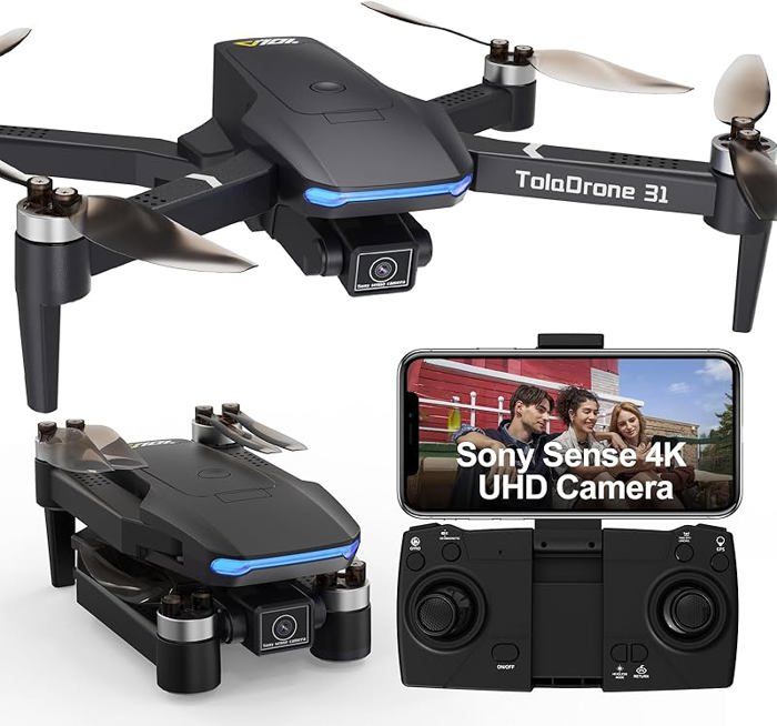 GPS Drone avec Caméra 4K, 5G WIFI FPV Transmission Drone pour Adultes ...