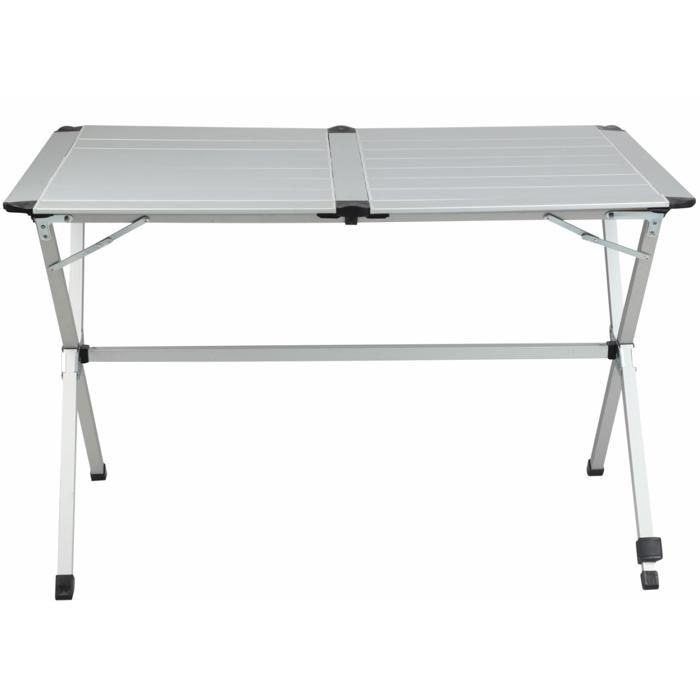 MIDLAND Table pliante Gap Less aluminium 4 personnes Grise - Cdiscount ...