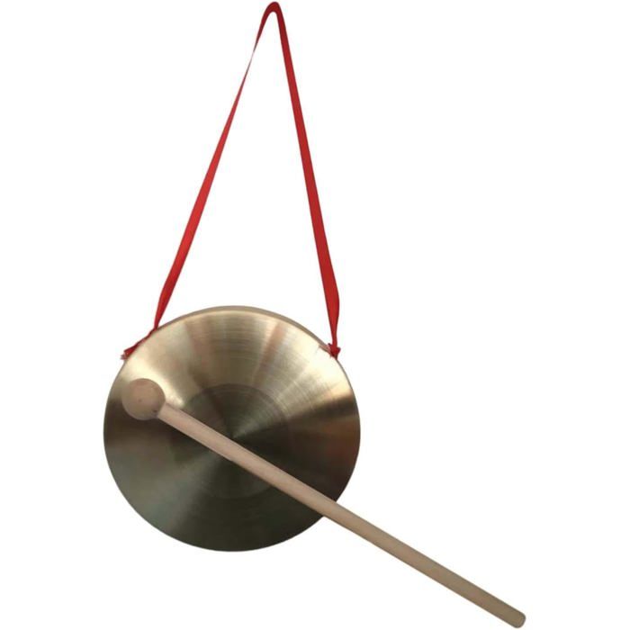 Gong avec maillet, Instrument de percussion chinois traditionnel, 15cm ...