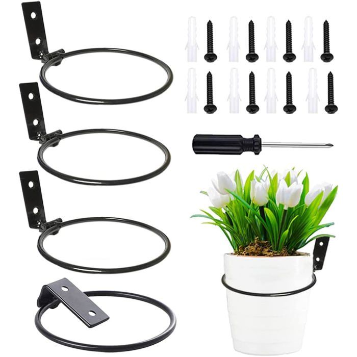 Anyingkai Metal Foldable Flower Pot Holder, Metal Flower Pot Ring ...