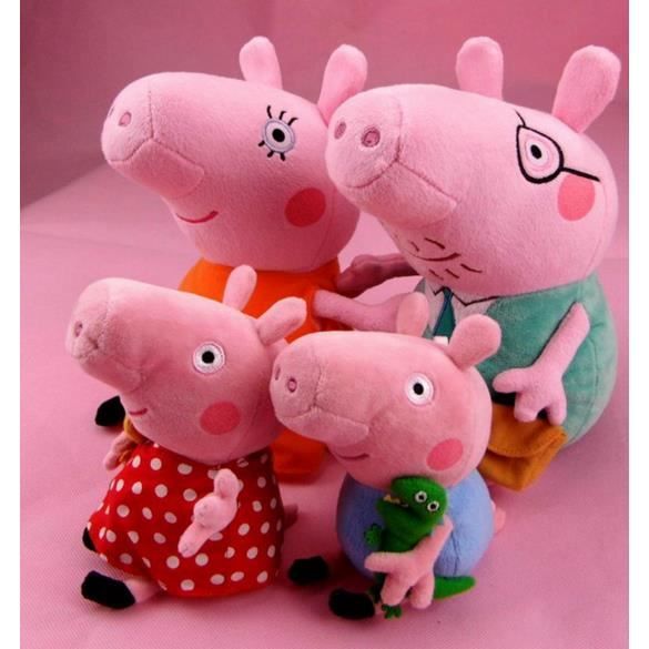 La famille de porc Pepe 4 pieces Peppa pig poupée Enfants jouets en ...
