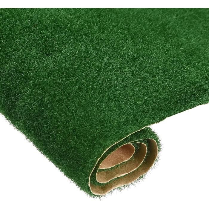 Artificiel Modèle Gazon Tapis 10" X 10" Foncé Vert Réaliste Faux Gazon Pour Jardin Pelouse ...