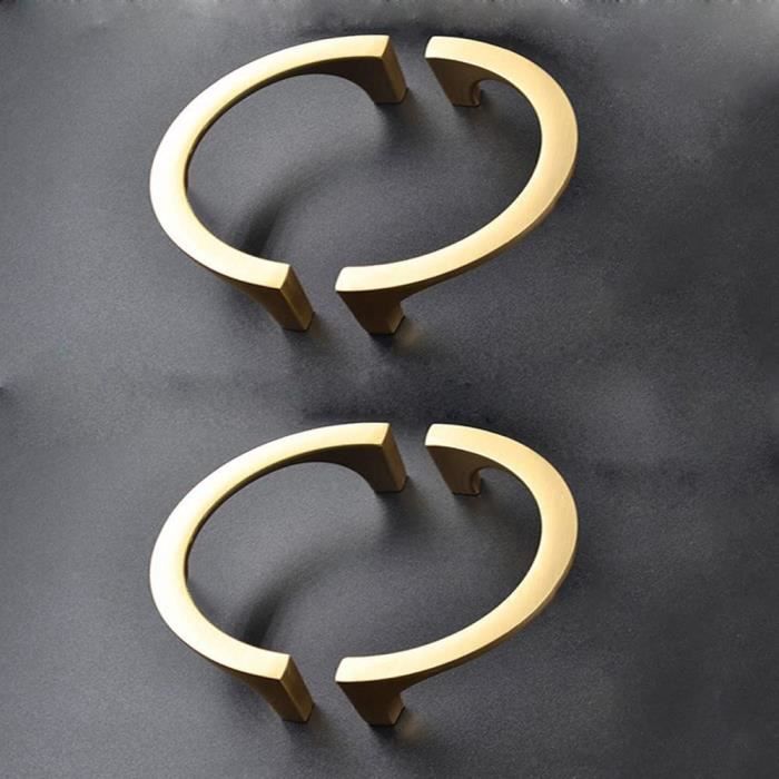 Poignée de meuble cuisine - Luxe doré - Design exquis - Double trou ...