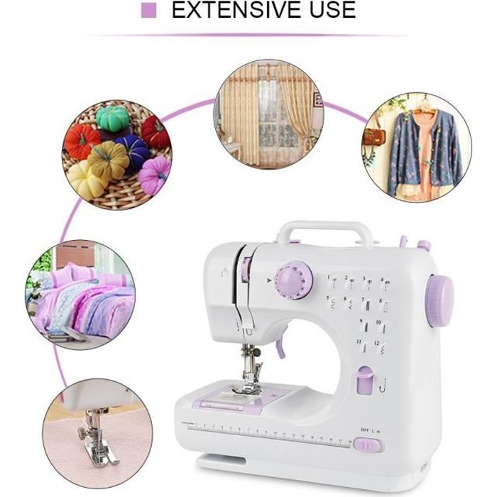 Mini Machine à Coudre Portable - FHSM-505 - 12 Styles de Points ...