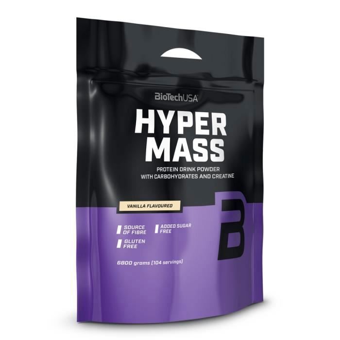 Hard gainer BioTech USA - Hyper Mass - Vanilla 6800g - Cdiscount Sport