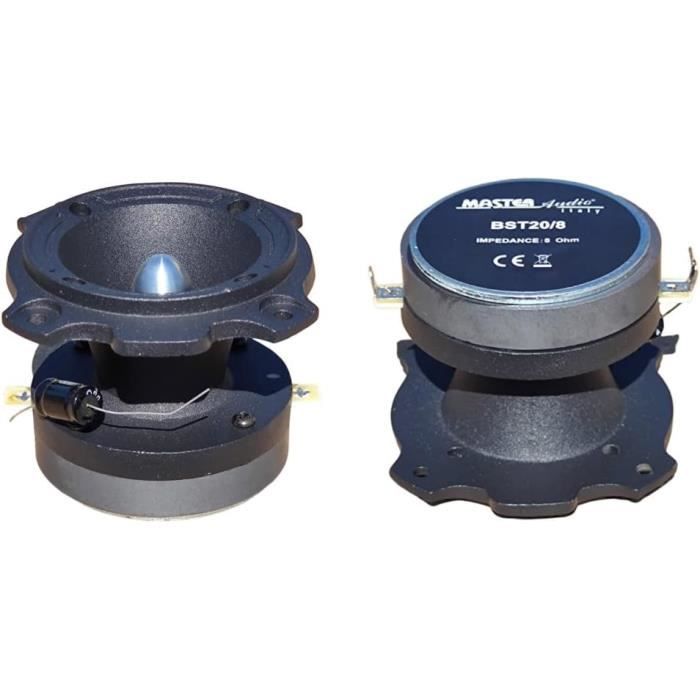 2 Bst20-8 Tweeters Noirs Super Bullet De 100 Watts Rms Et 200 Watts Max ...