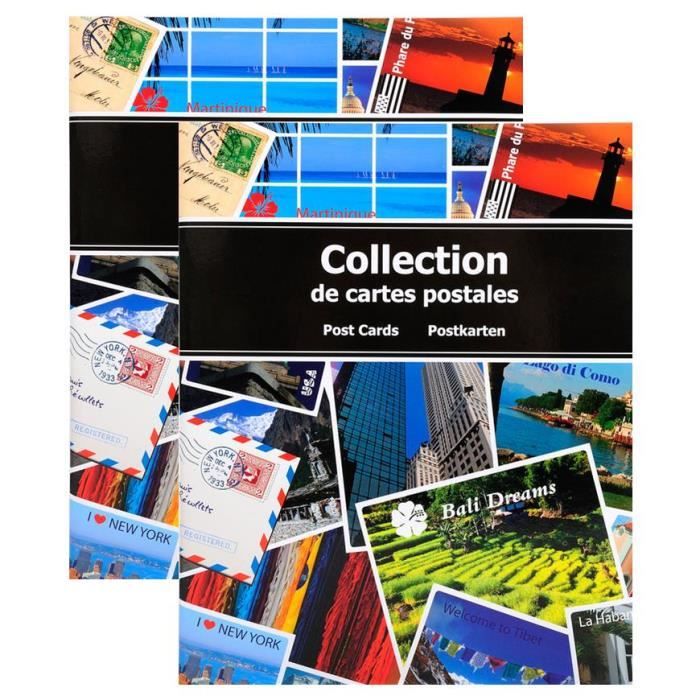 Album de collection - EXACOMPTA - Lot de 2 - 200 cartes postales - 50 ...