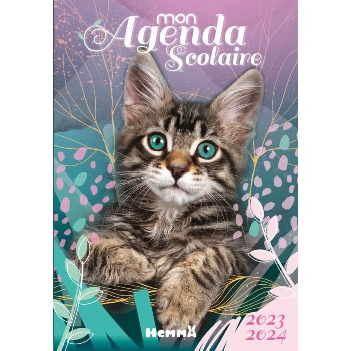 Hemma - Mon agenda scolaire 2023-2024 - Chat - Dès 8 ans - Collectif ...