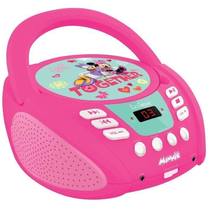 Radio portable CD AUX-IN à piles ou secteur Disney minnie rose ...