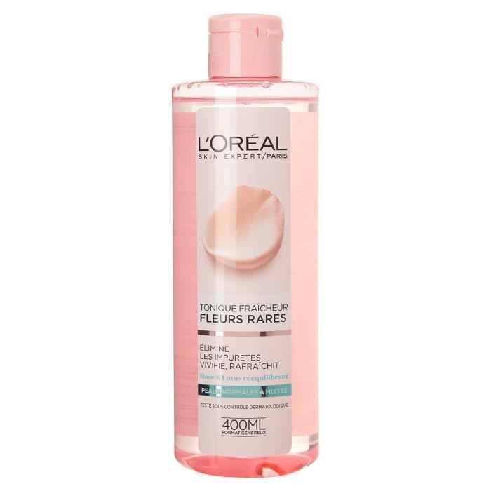 L'OREAL PARIS Eau tonique fraîcheur aux fleurs rares Peaux normales à ...
