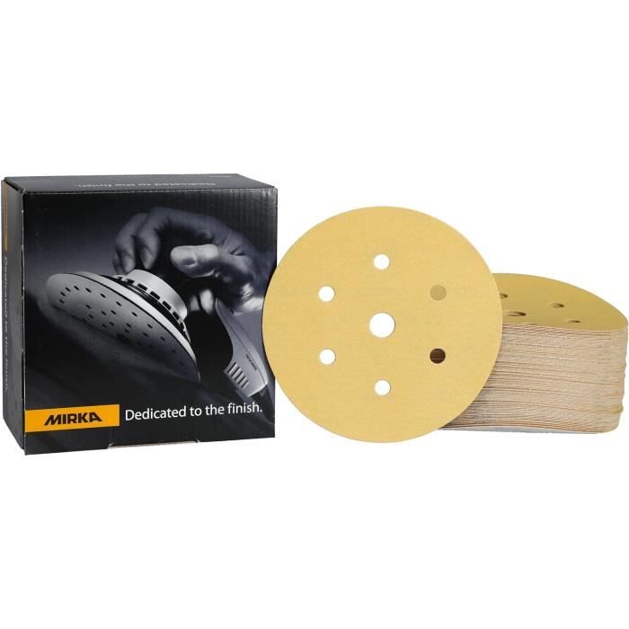 Gold Papier Abrasif Universel Ø 150Mm Velcro 7 Trous,Grain P220,100 ...