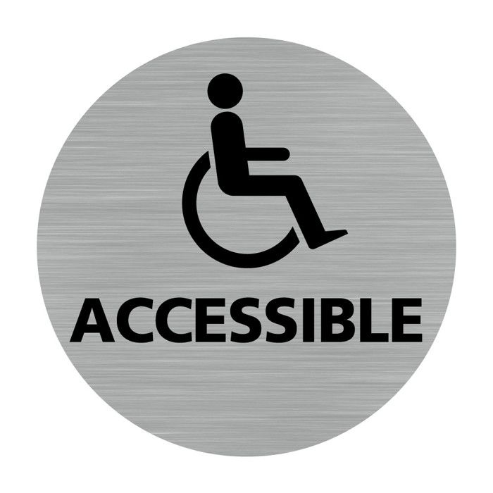 Plaque de porte PMR Accessible - SIGNALETIQUE.BIZ FRANCE - Adhésif ...