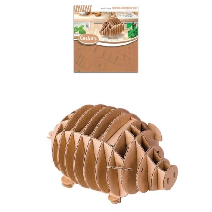 STC - Déco carton 3D – Cochon - Cdiscount Maison