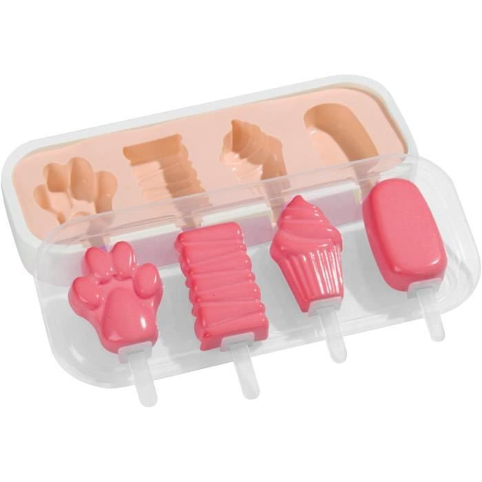 Moules À Sucettes Glacées - Machine À Glaçons En Silicone 4 Cavités ...