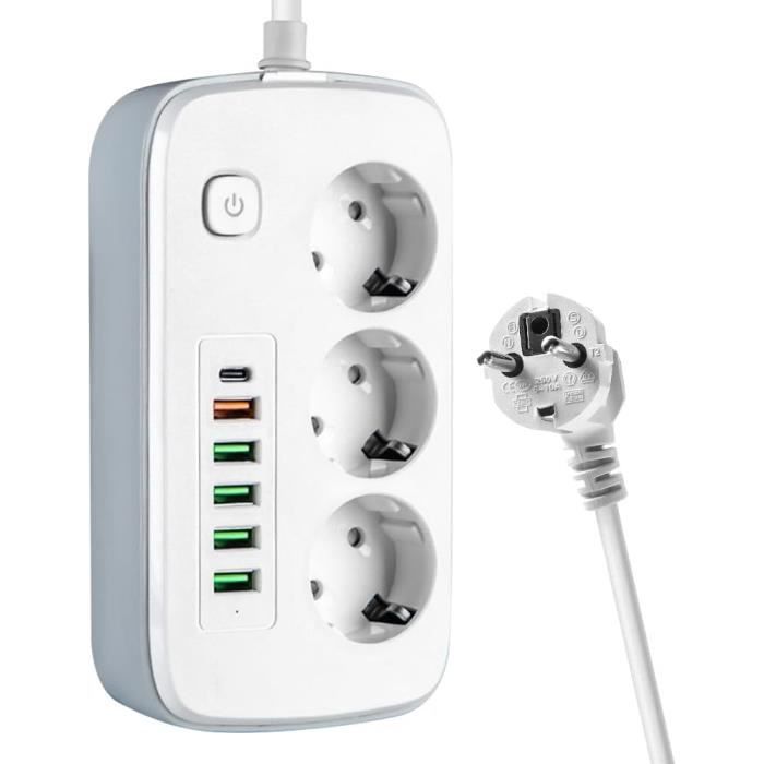Adaptateur Multiprise Avec Câble, 9 En 1 Multiprise Electrique Mit 3 ...