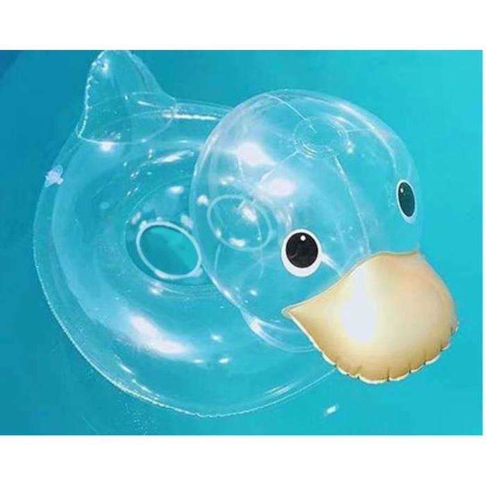 BOUEE,seat--Anneau de natation gonflable en canard transparent pour ...