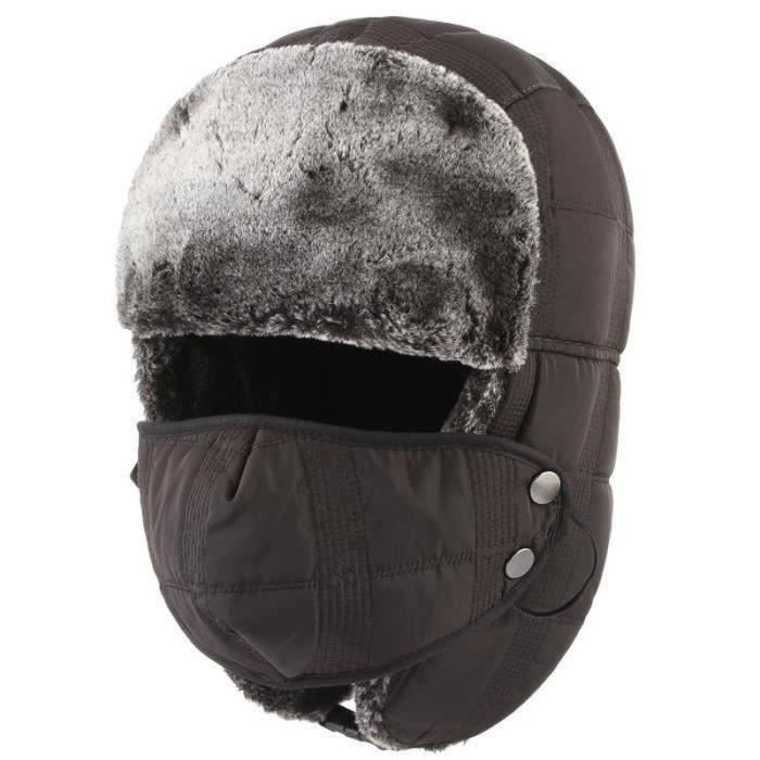 Chapka Bonnet de Moto Vélo Beige Femme Homme Cagoule Masque Cache ...