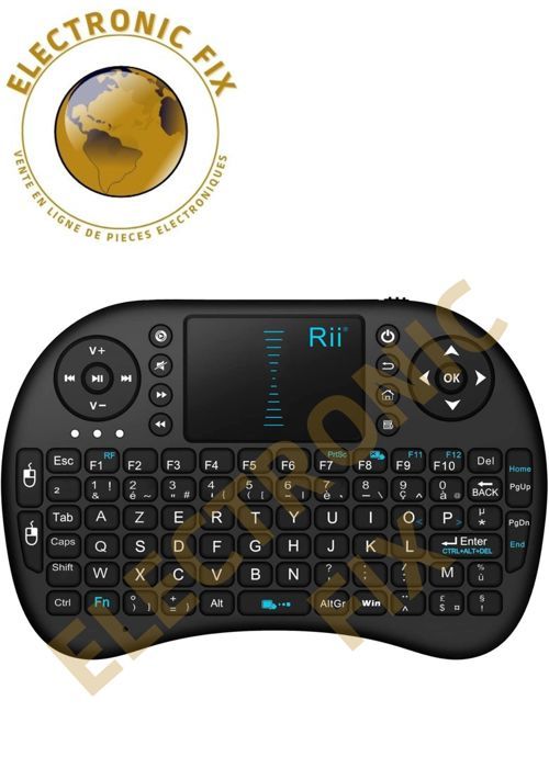Rii Mini Clavier i8 Wireless AZERTY Ergonomique sans Fil , TouchPad ...