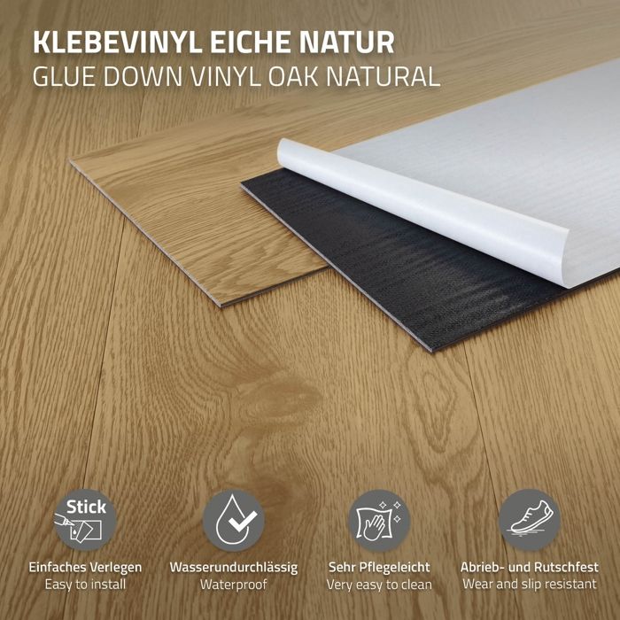 ML-Design Deluxe Sol PVC, Lames de vinyle autocollantes, Sol vinyle, 91 ...