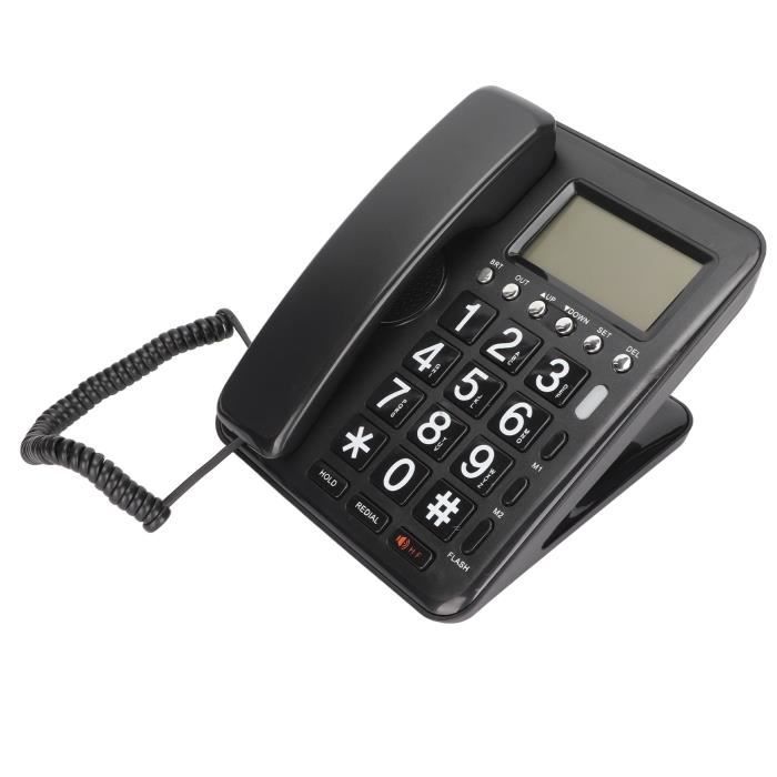 Téléphone filaire Identification de l'appelant Ligne fixe fixe mains ...
