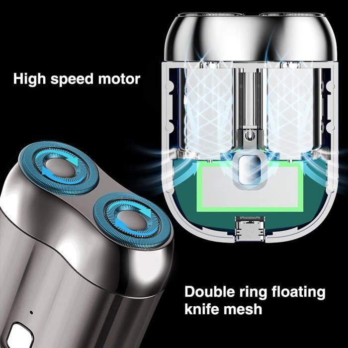 Mini Electric Shaver, Rasoir Électrique À Double Tête Pour Hommes, Mini ...
