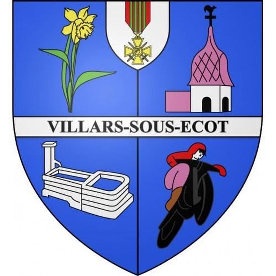 Villars-sous-Écot 25 ville sticker blason écusson autocollant adhésif ...
