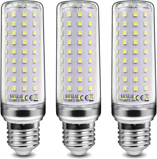 Ampoules LED 22W, Équivalent 180W Ampoule Incandescente, 2500Lm, 6000K Blanc Froid, Ampoules à ...