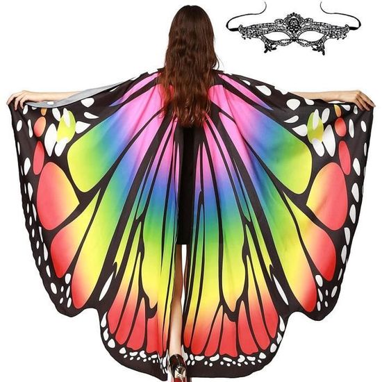 Cape de costume de papillon pour femme, Ailes Papillon Deguisement ...