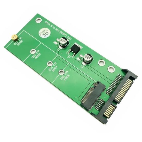 Carte'extension NGFF ( M2 ) SSD vers SATA 2.5 ", adaptateur M.2, 2.5 pouces, pour ordinateur ...