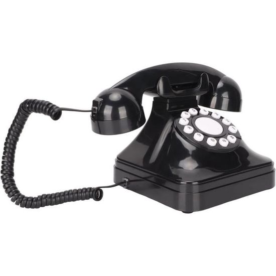 Téléphone Fixe Filaire Rétro,Cadran À Bouton Classique,Téléphone Décoré Rotatif Vintage Avec ...