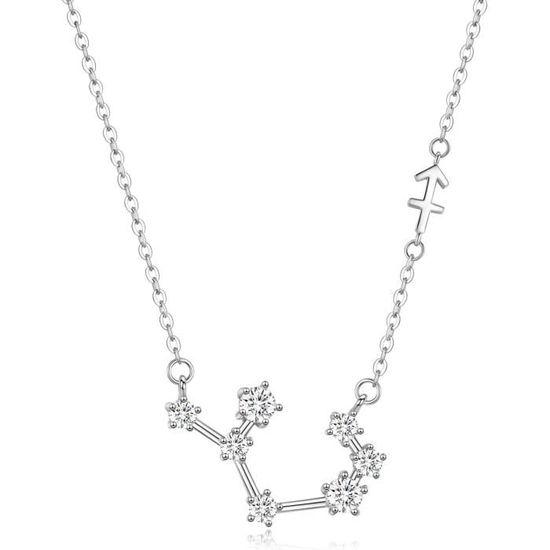 12 Collier Constellation Du Zodiaque Argent Sterling 925, Astrologie 12 ...