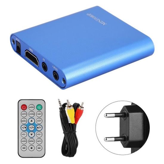 Lecteur multimédia - QIILU - Mini 1080P - HDMI - Compact et portable ...
