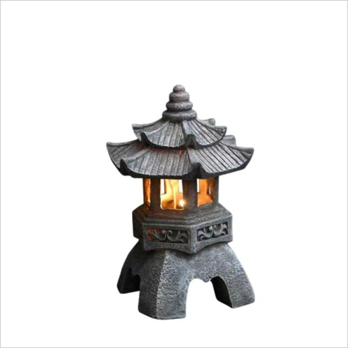 Décoration Solaire De Jardin - Pagode Chinoise - Lanterne Japonaise - Lanterne Solaire D ...