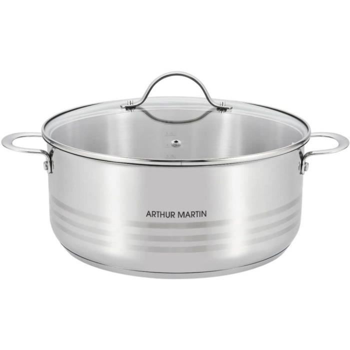 Marmite Arthur Martin AM281 28 cm - 7L - Acier Inoxydable - Tous feux ...