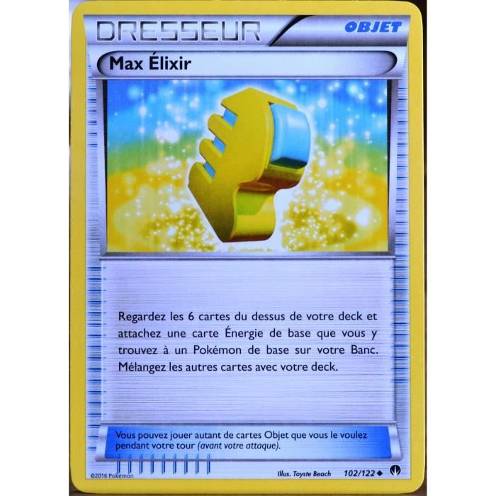 Carte Pokémon 102-122 Max Elixir XY - Rupture Turbo - Cdiscount Jeux ...