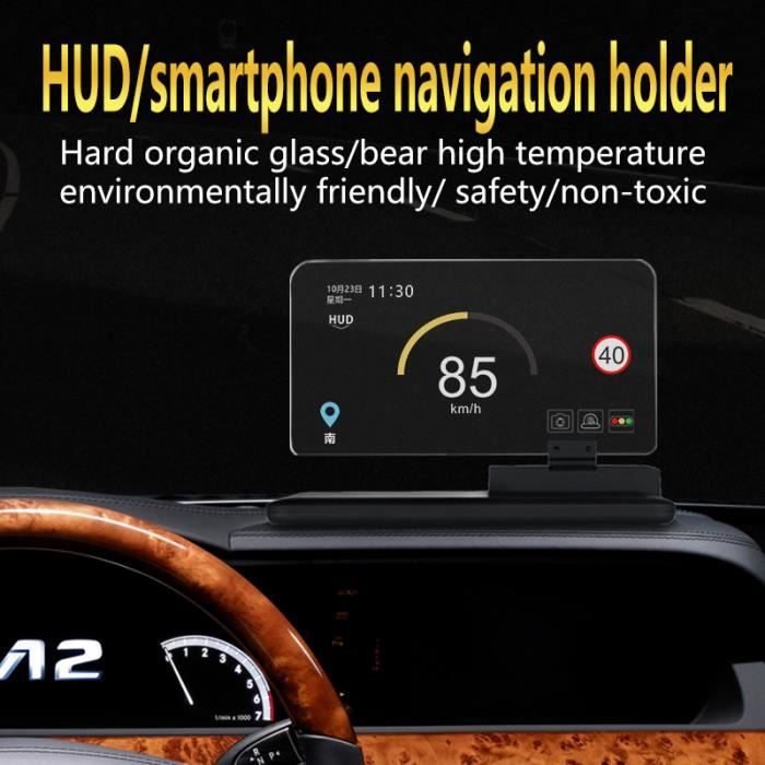 Projecteur universel pour smartphone H6 HUD, Support d'affichage tête haute, Navigateur GPS de ...