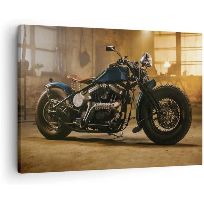 Toile Harley Davidson Moto Moteur Decoration Murale Tableaux Décoration