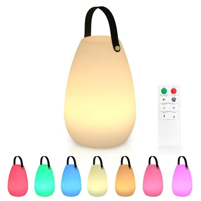 Lampe d'extérieur - Portable - LED multicolore - Rechargeable - Étanche ...