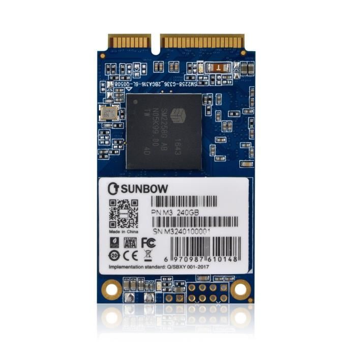 SunBow mSATA mini PCIE 8gb 16gb 32gb M1 Series SSD State Drive (30mm ...