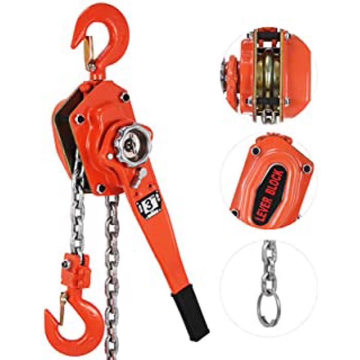 Treuil De Levage Chaîne 3T Bloc De Levier De Levier À Rochet Palan À ...