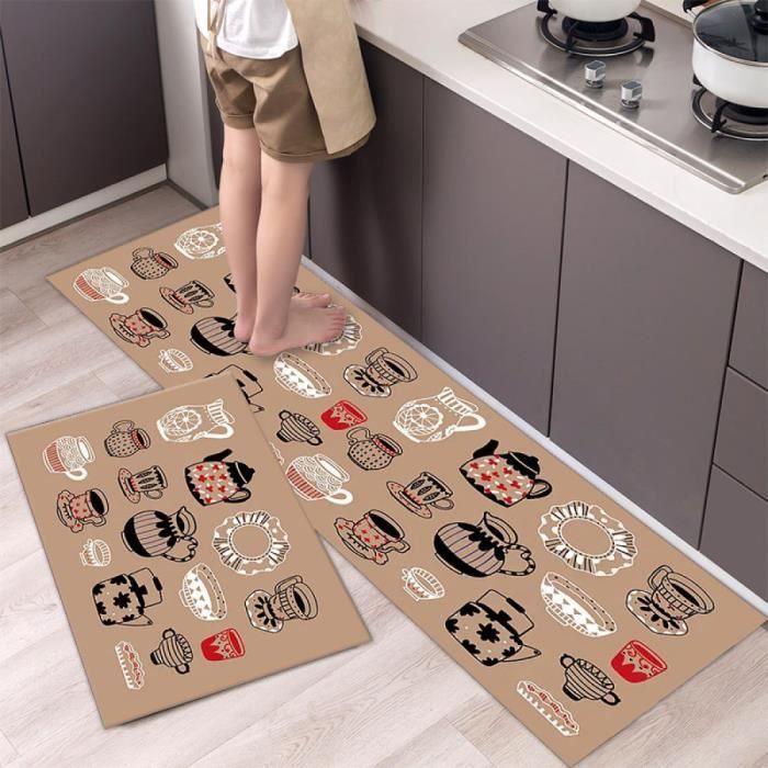 Lot De 2 Tapis Cuisine 40 * 60Cm+40 * 120Cm, Absorbe Leau Et Lhuile ...