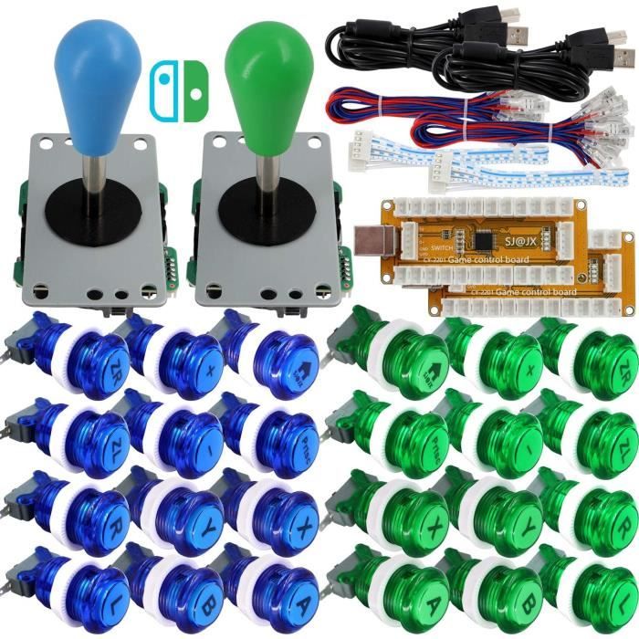 Arcade Game Controller Usb Encoder 2 Player Gamepad Microswitch Button 8way Joystick For