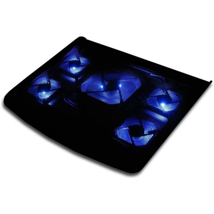 Support Refroidisseur Station à 5 Ventilateurs avec LED Bleu Compatible ...